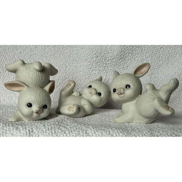 Homco | Accents | Homco 454 Home Interiors Gifts Adorable Rabbits With ...